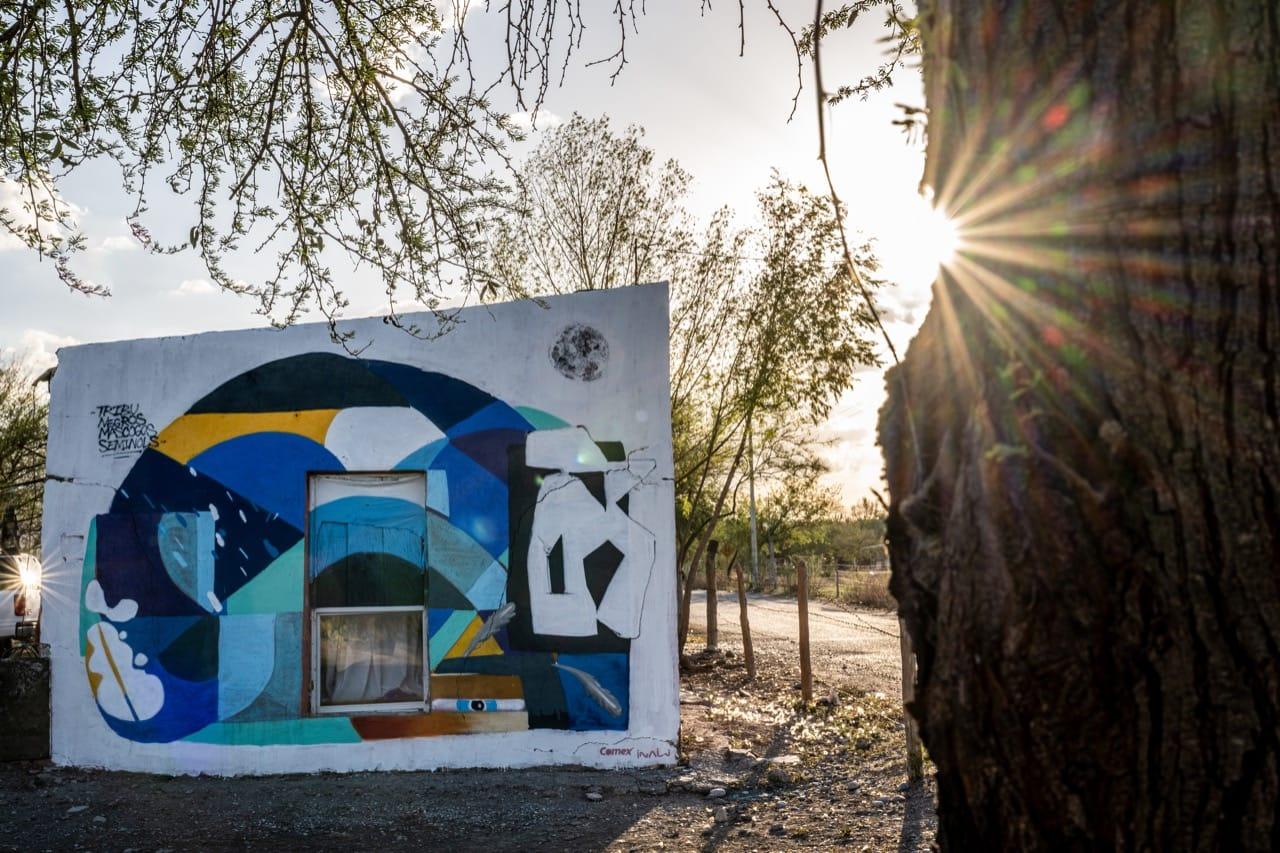 Murales en “El Nacimiento de los Negros Mascogos” – Ichan Tecolotl