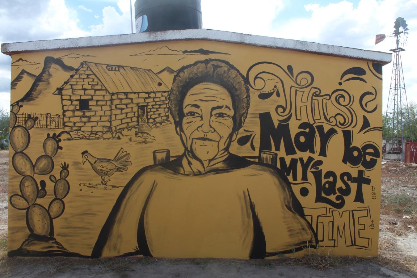 Murales en “El Nacimiento de los Negros Mascogos” – Ichan Tecolotl